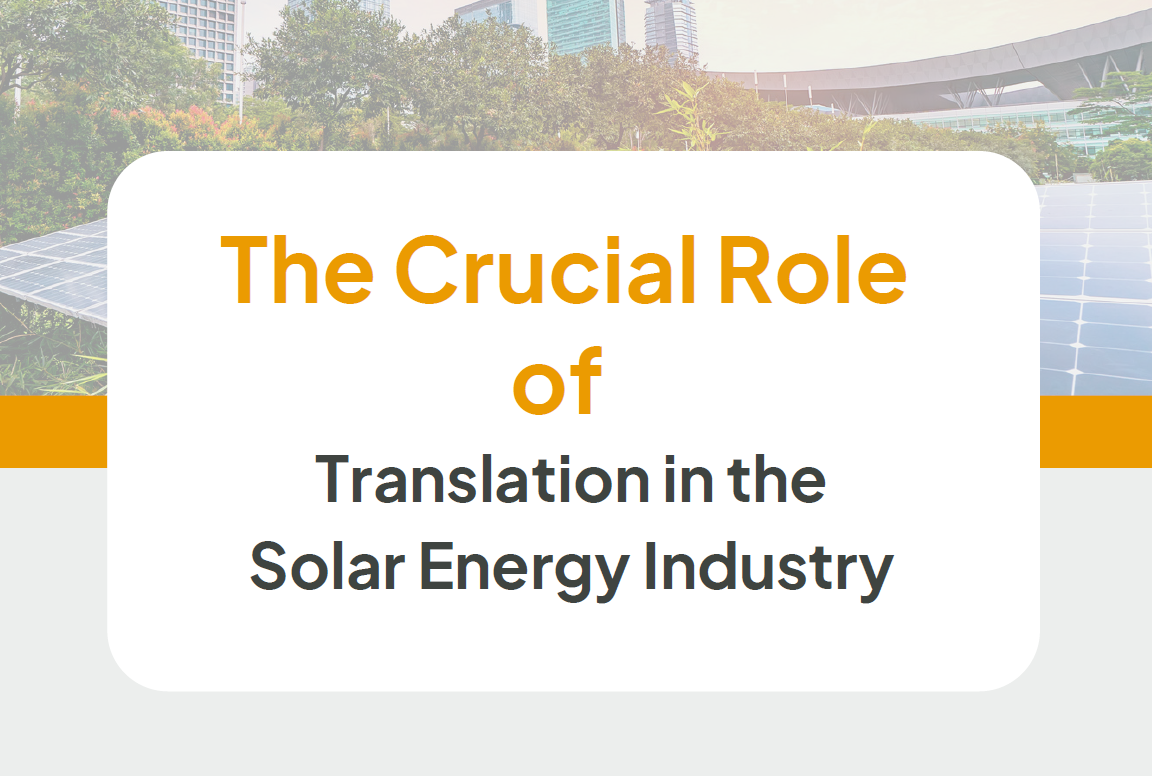 Translation in the Solar Energy Industry (free download) - The Language ...